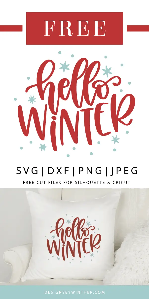 Free Hello Winter SVG DXF PNG & JPEG – Designs By Winther