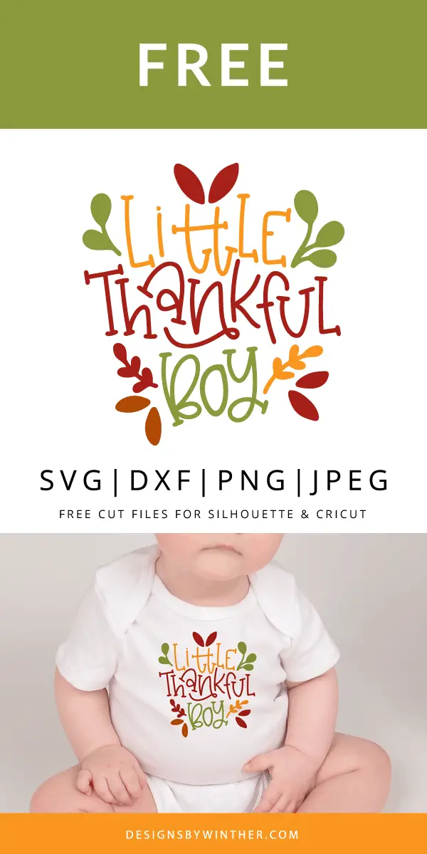 Free Little thankful boy svg dxf png & jpeg – Designs By Winther
