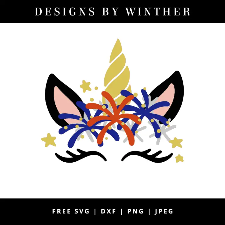 Free Fireworks Unicorn SVG DXF PNG & JPEG – Designs By Winther