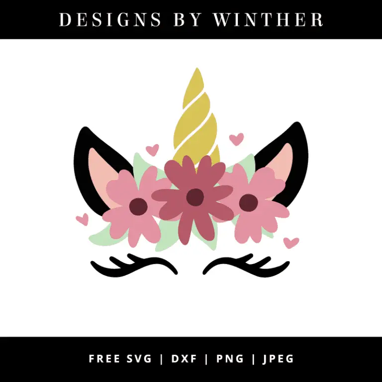 Free Unicorn Spring SVG DXF PNG & JPEG – Designs By Winther