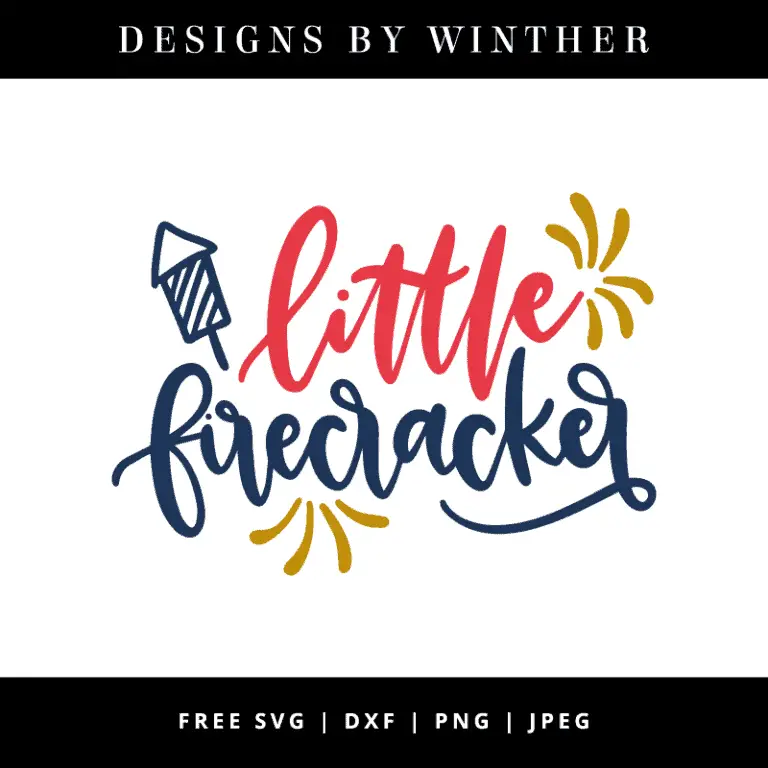 Free Little Firecracker SVG DXF PNG & JPEG – Designs By Winther